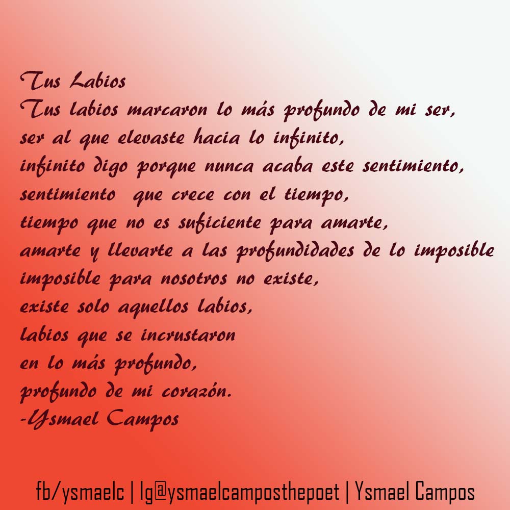 Poema – Tus Labios – Ysmael Campos