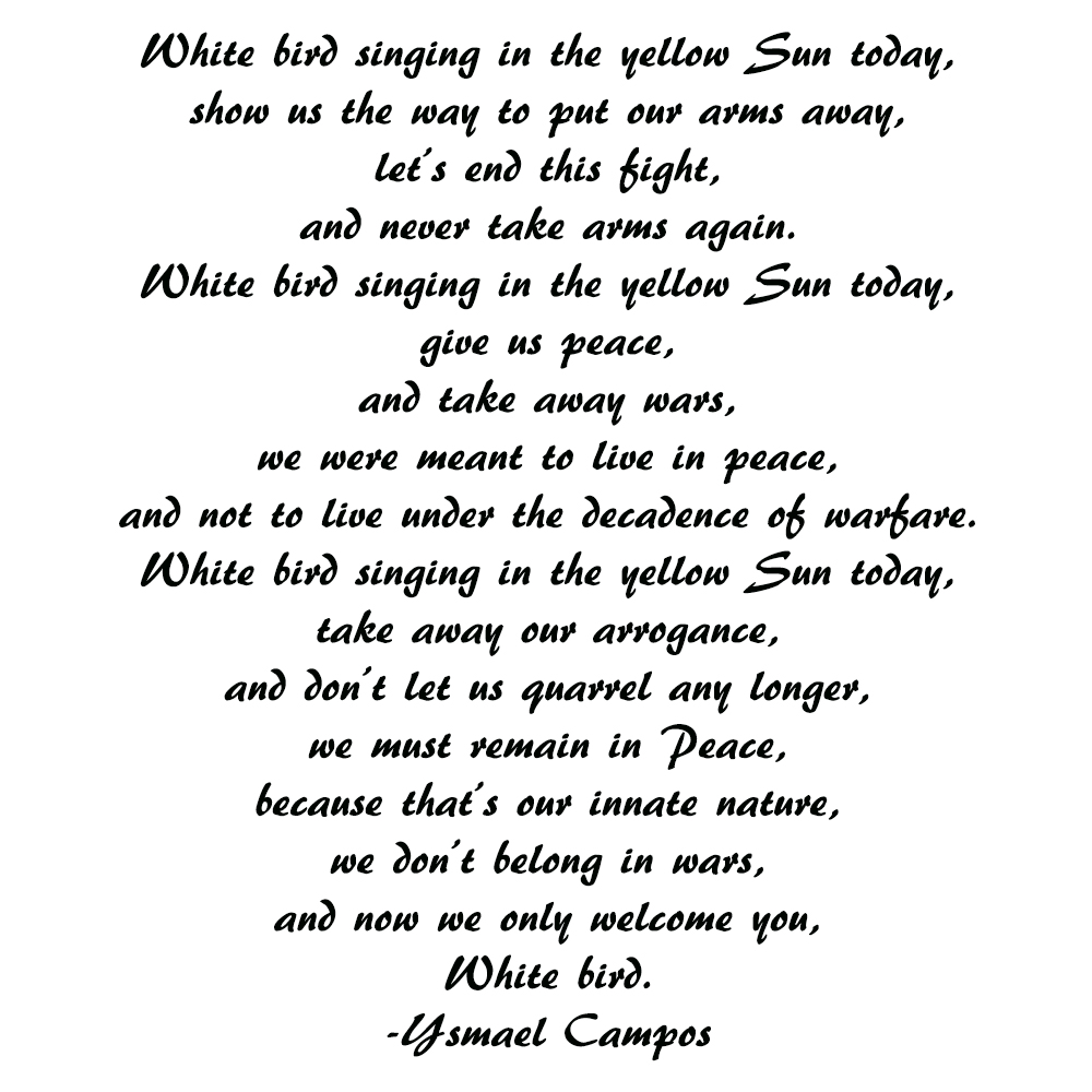Poem – White Bird – Ysmael Campos